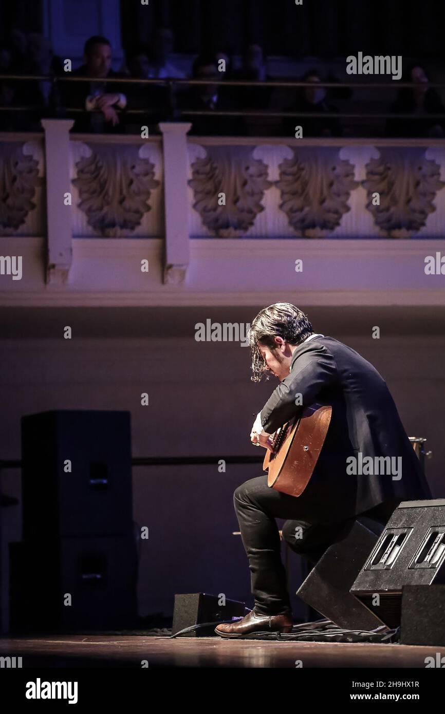 Ed Harcourt performing live on stage at Cadogan Hall in London Stock ...