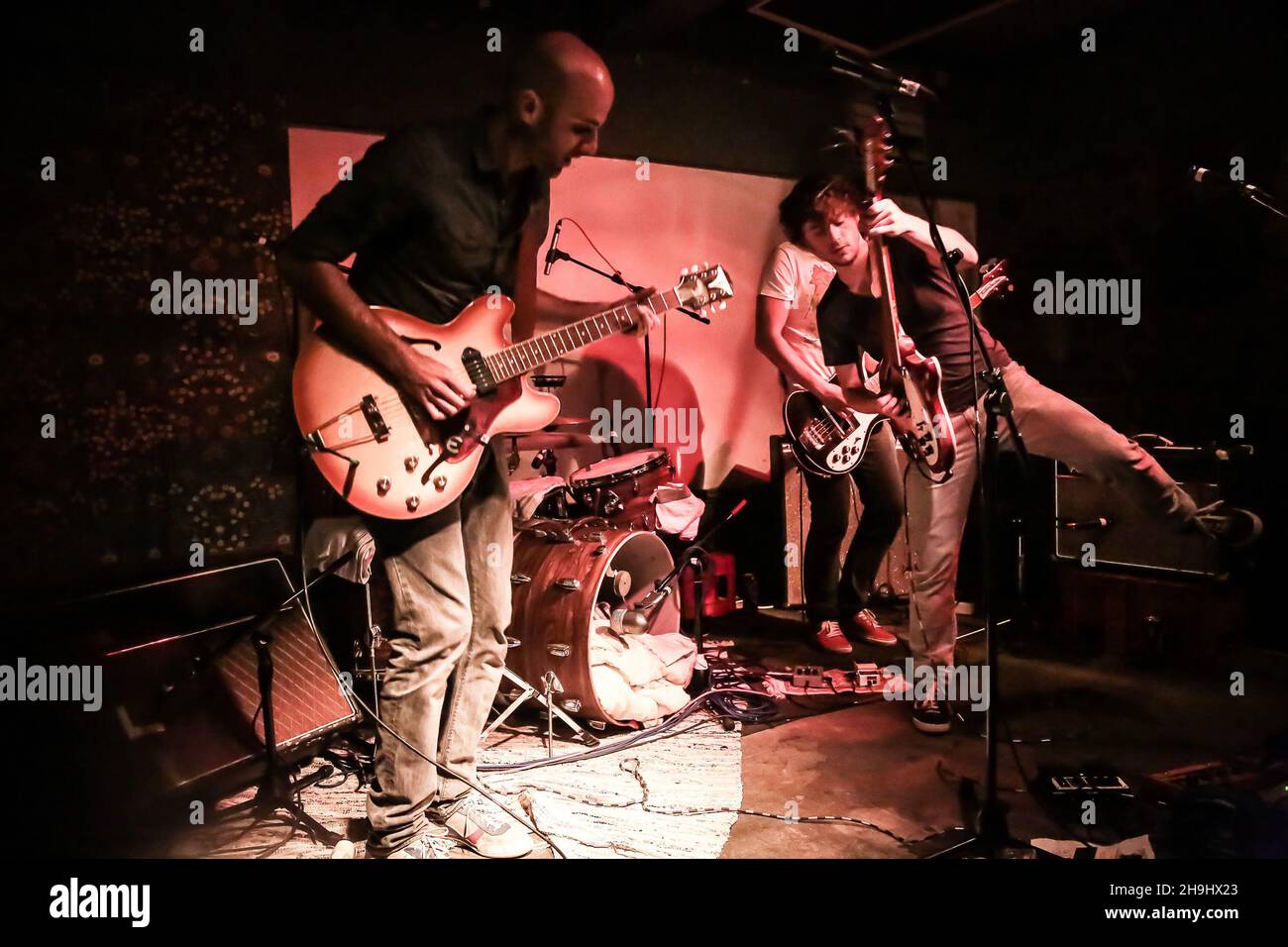 Belgian psychedelic band Bed Rugs performing live on stage at the ...