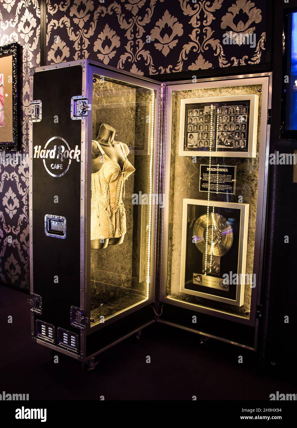 Madonna's famous cone-bra costume designed by Jean-Paul Gaultier in the ...