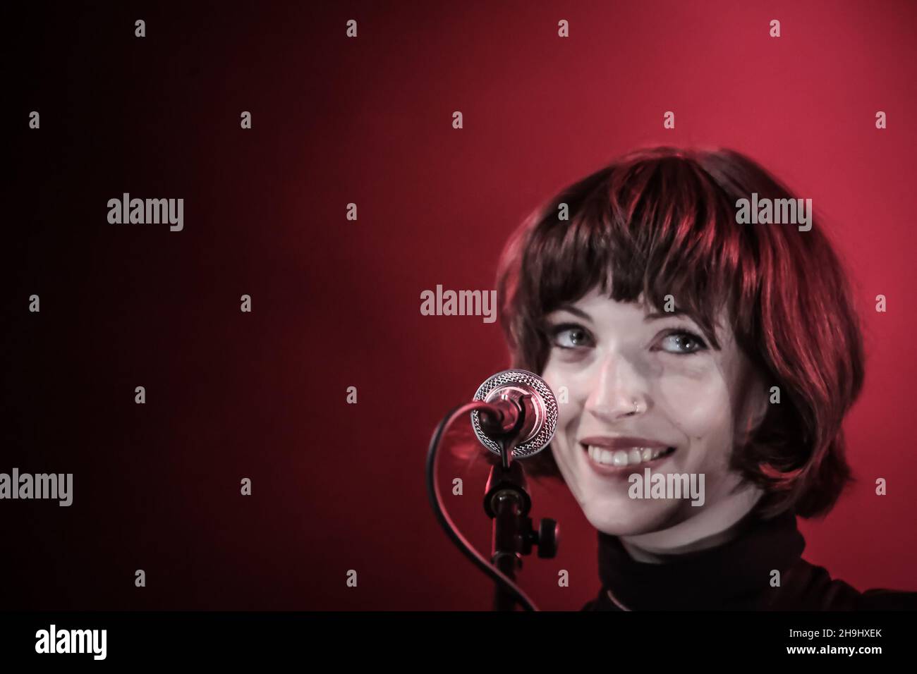 Elena Tonra of Daughter performing live on stage as part of the ...