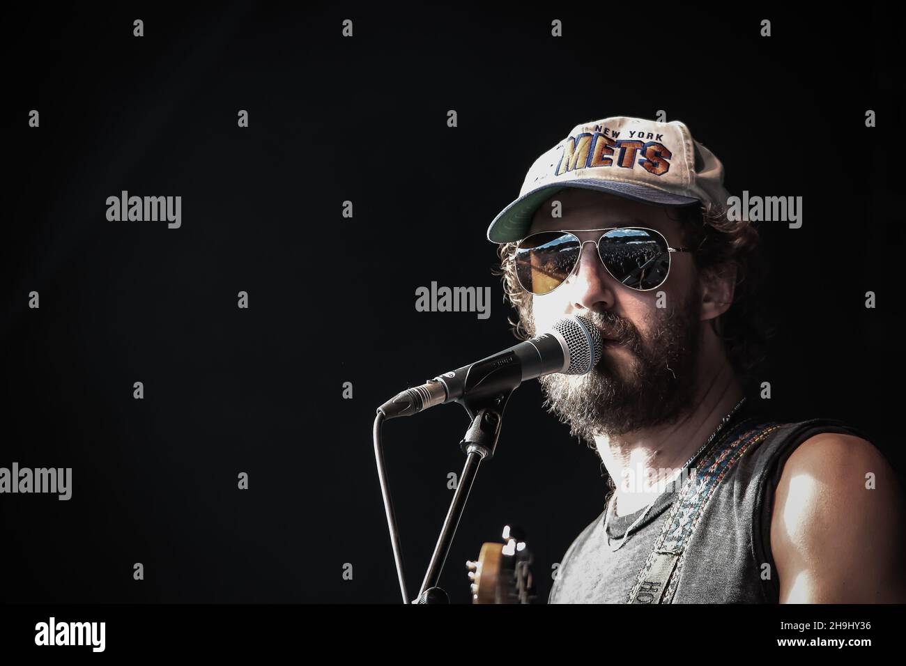 Matthew Houck of Phosphorescent performing live on stage as part of the ...