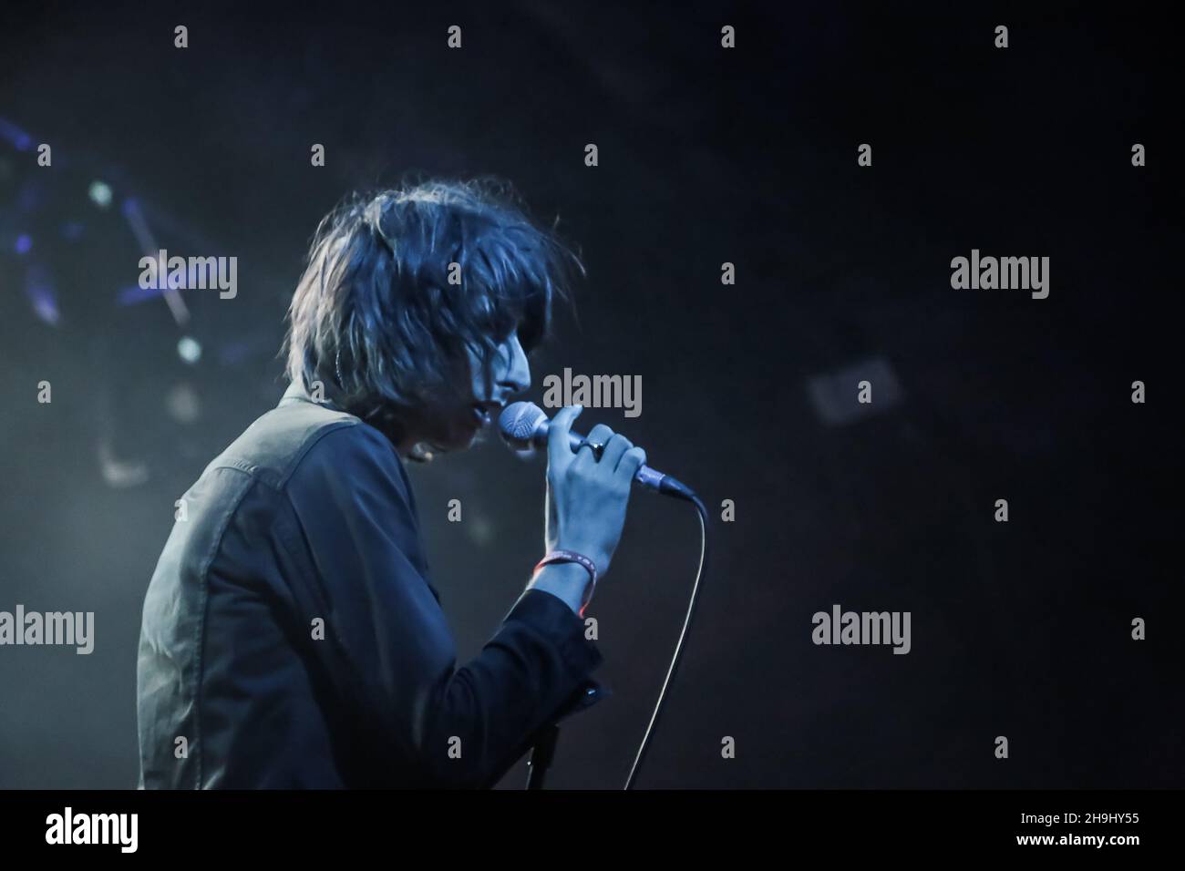 Faris Badwan of The Horrors performing live on stage as part of the ...