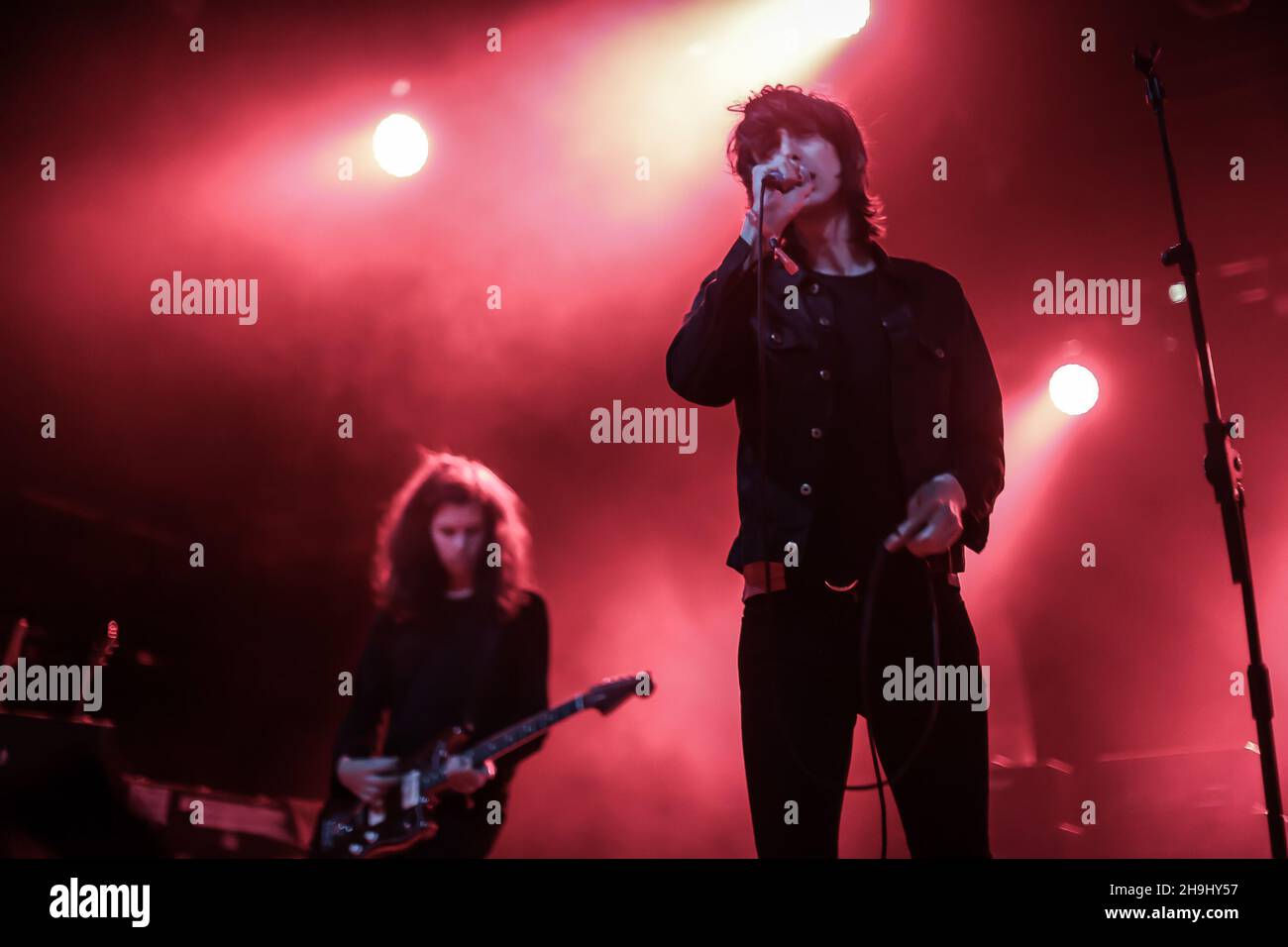 Faris Badwan of The Horrors performing live on stage as part of the ...