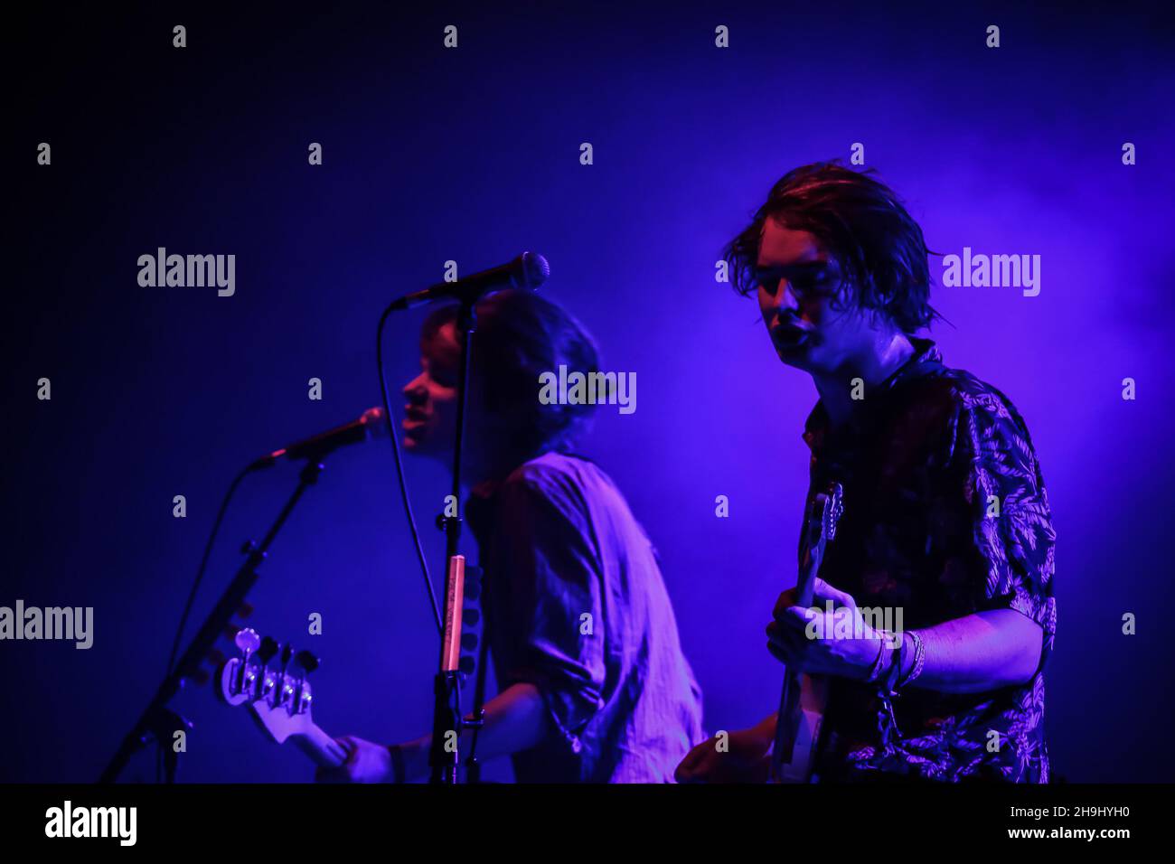 The Palma Violets performing live on stage as part of the End of the Road Festival 2013 festival ...