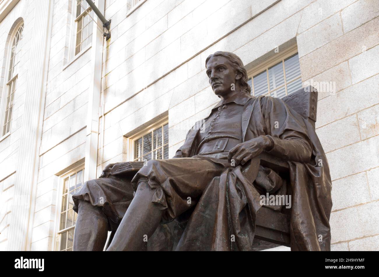 John Harvard Statue in Harvard University, Cambridge, Massachusetts ...