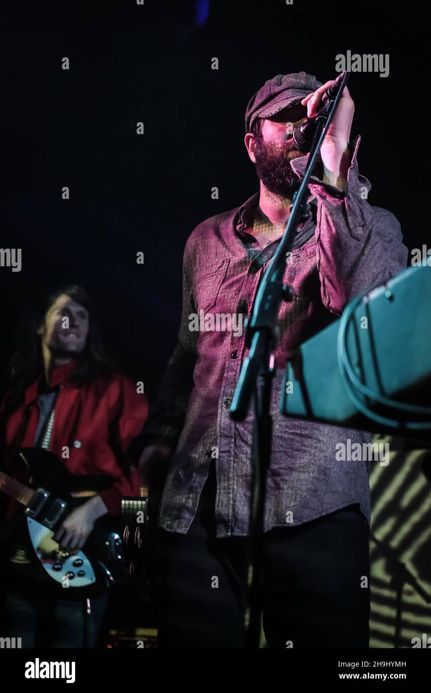 Alex Maas of The Black Angels on stage for their sell-out gig at Camden ...