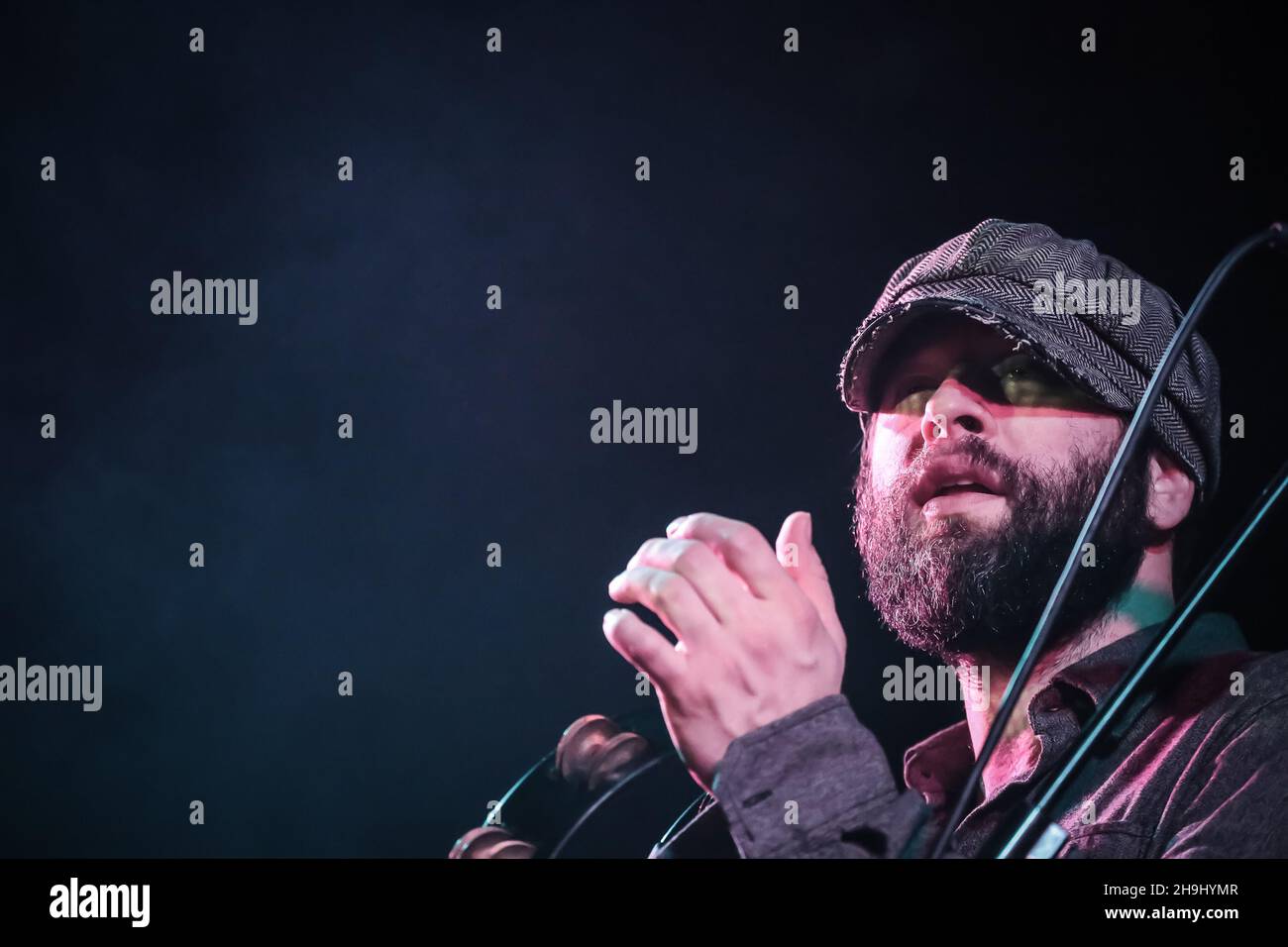 Alex Maas of The Black Angels on stage for their sell-out gig at Camden ...