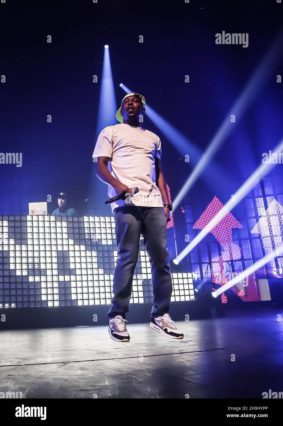 Dizzee Rascal on the Roundhouse stage as part of the iTunes festival ...