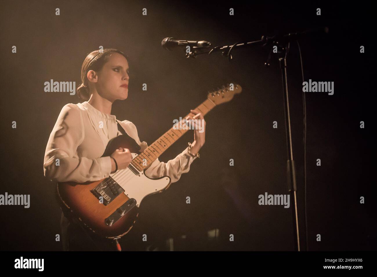 Anna Calvi on stage at Islington Assembly Hall in London the day after ...