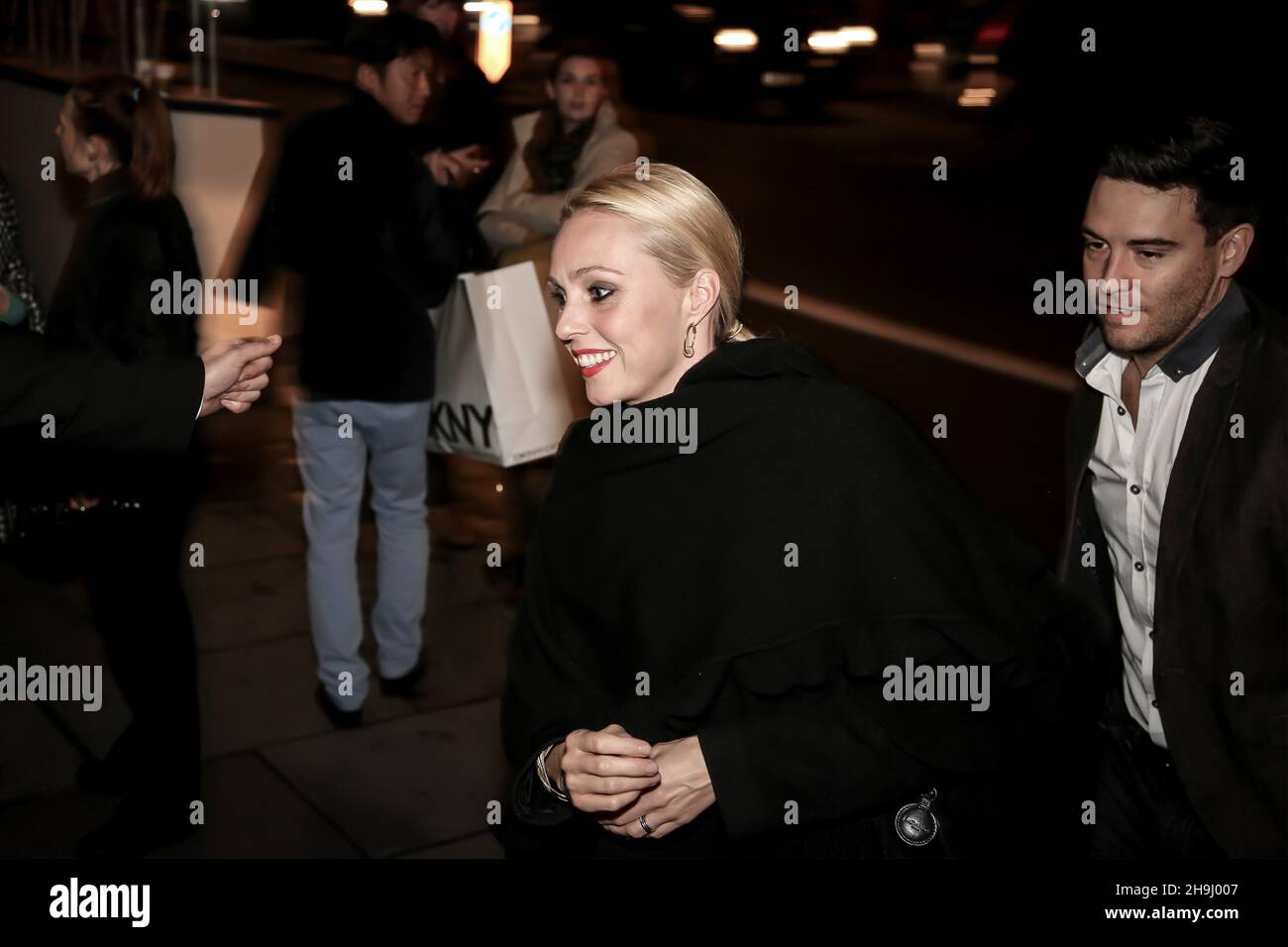 Camilla Dallerup and Kevin Sacre (right) arriving at the Adelphi ...