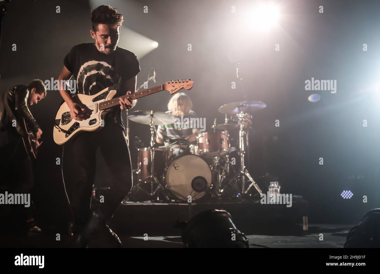 Taylor Rice of Local Natives live on stage at the Brixton Academy O2 ...