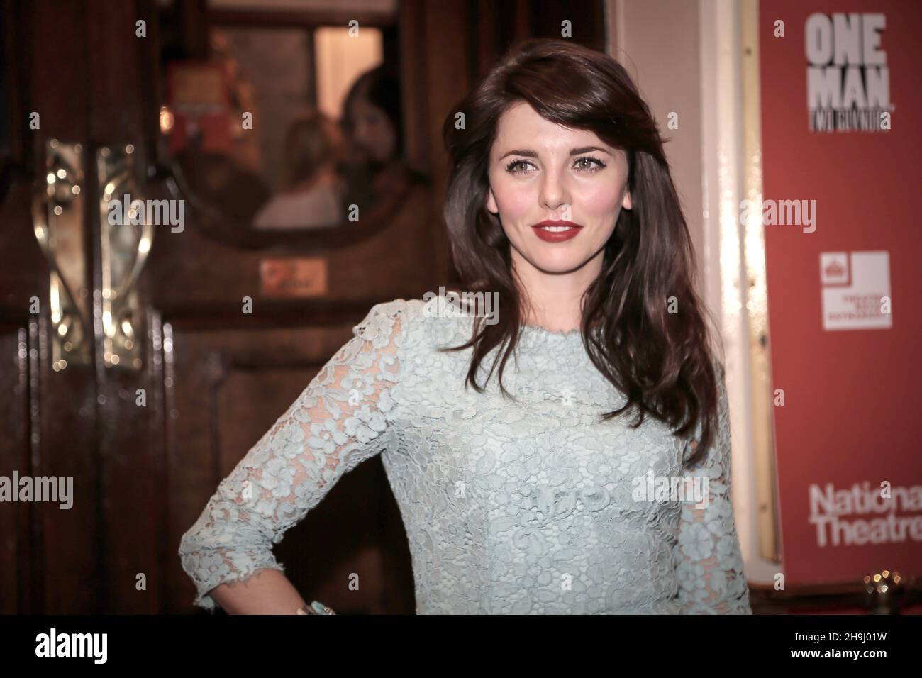 Daisy Lewis arriving for the opening night of the new cast of One Man ...