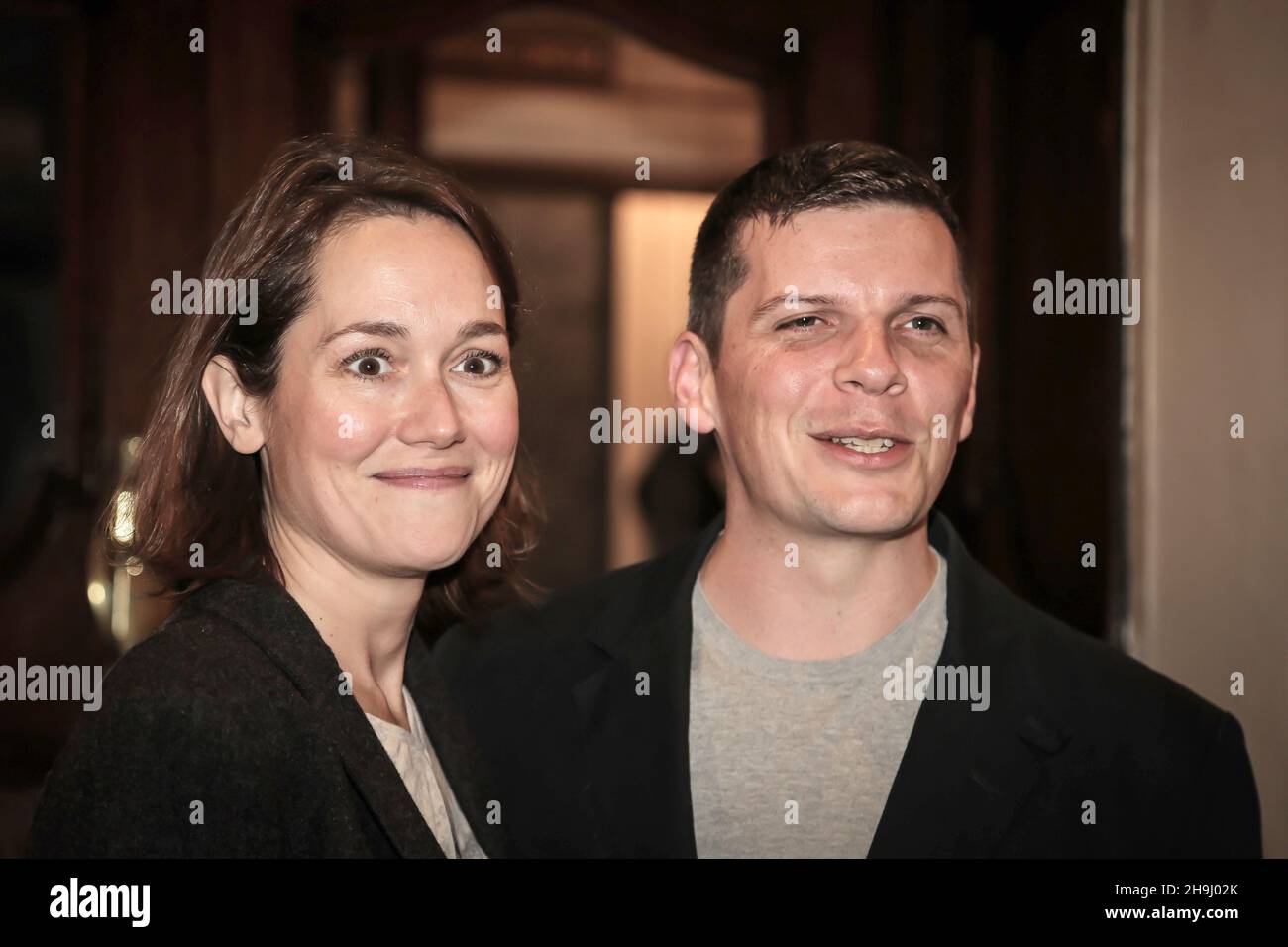 Nigel Harman and guest arriving for the opening night of the new cast ...