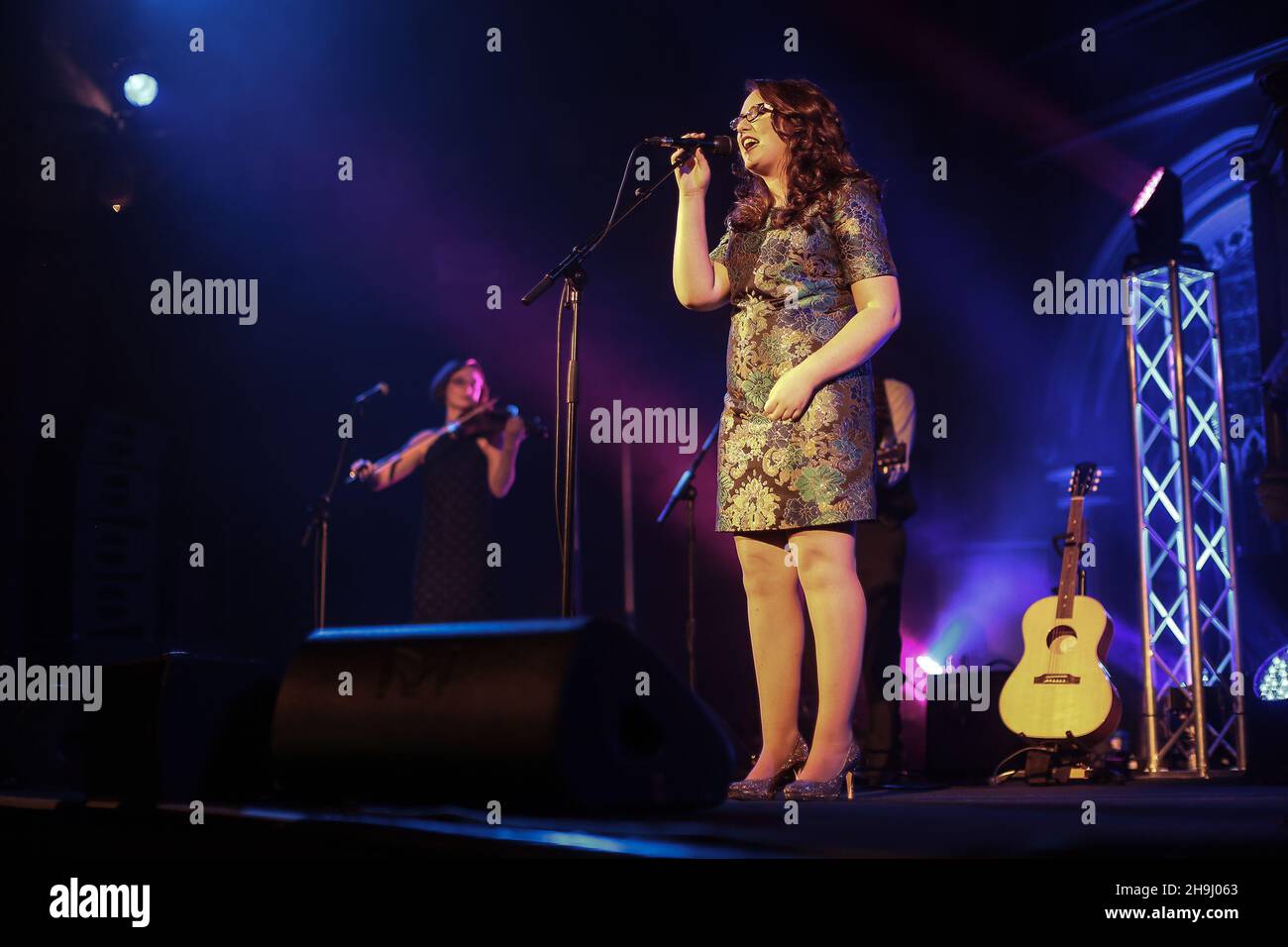 Andrea Begley performing on stage at The Union Chapel in London Stock ...
