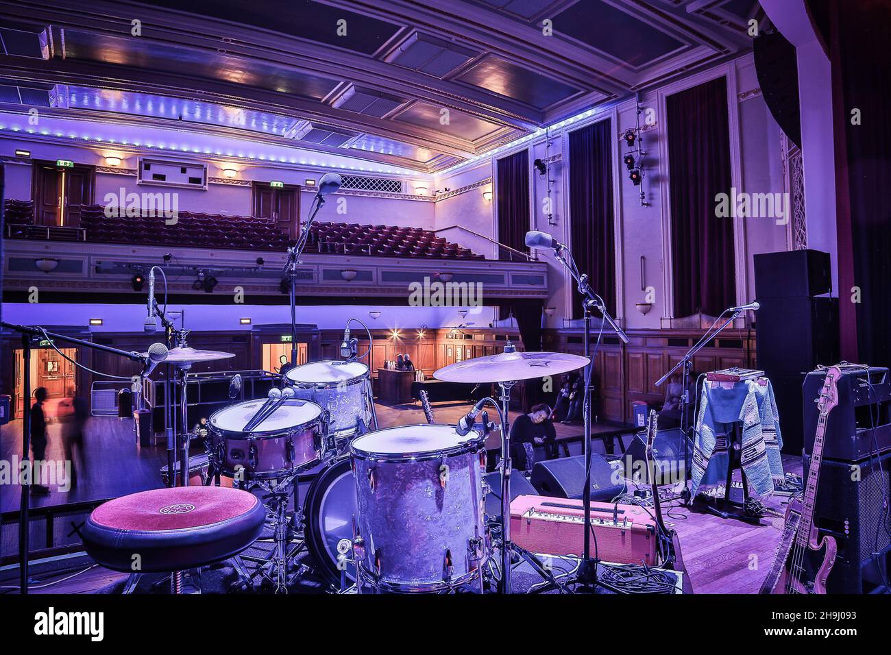 *Exclusive Content* The stage of Islington Assembly Hall in London ...