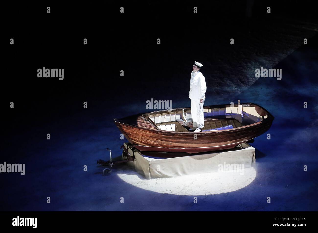 The re-enactment of the capture of an Enigma machine from a German U ...