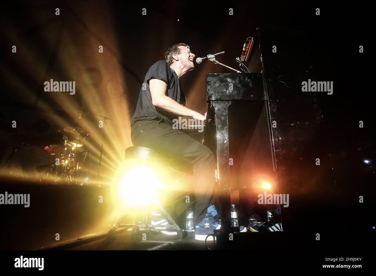 Chris Martin of Coldplay performing live on stage at the Under1Roof ...