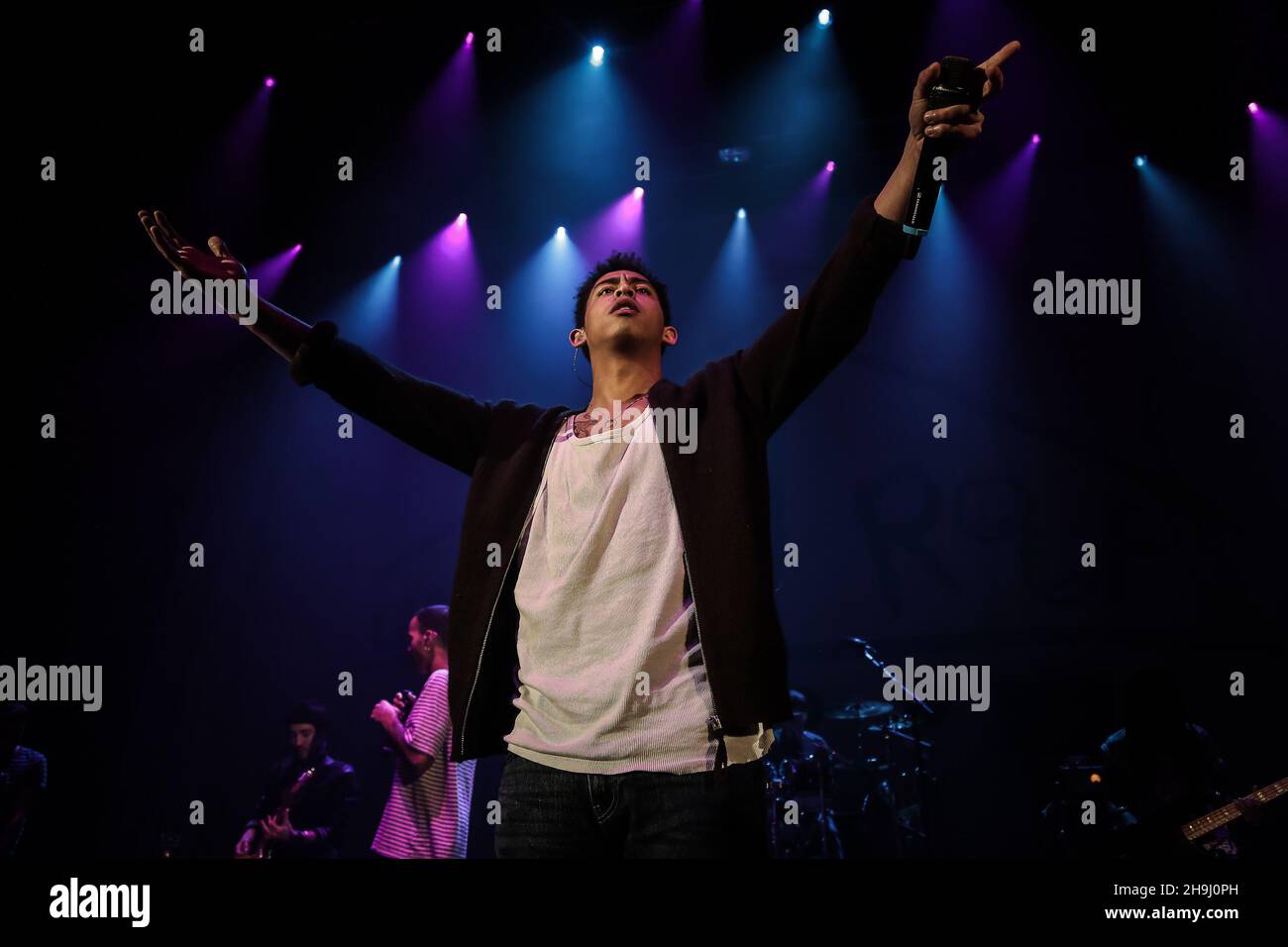 Jordan Stephens of Rizzle Kicks performing live on stage at the ...
