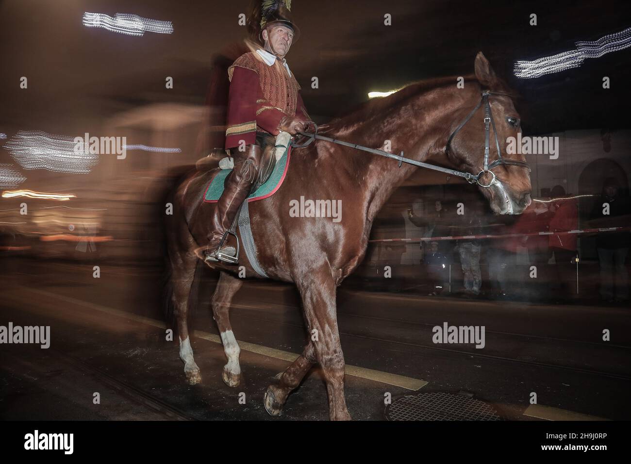 Scenes from the 2013 Escalade procession in Geneva, Switzerland. The ...