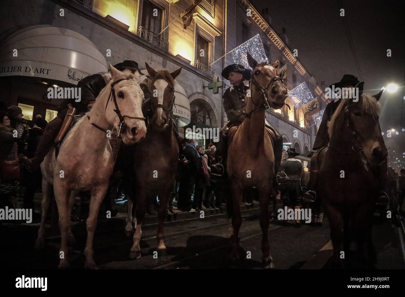 Scenes from the 2013 Escalade procession in Geneva, Switzerland. The ...