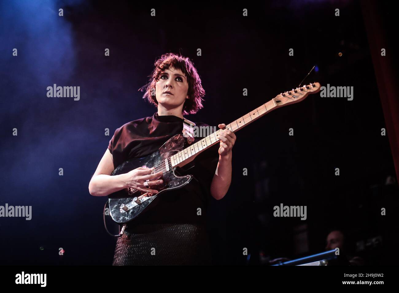 Cate le Bon and her band live on stage at the Islington Assembly Hall ...
