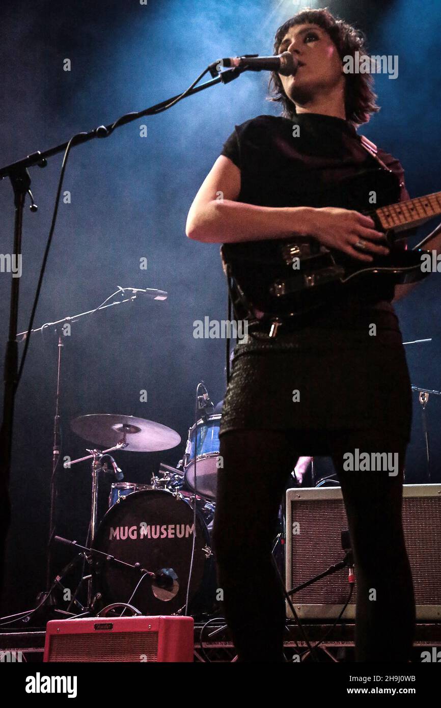 Cate le Bon and her band live on stage at the Islington Assembly Hall ...