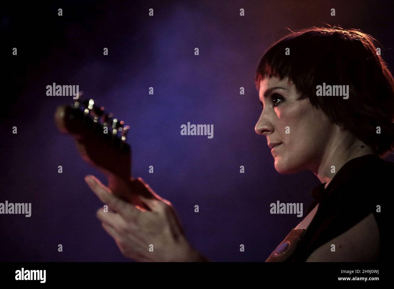 Cate le Bon and her band live on stage at the Islington Assembly Hall ...