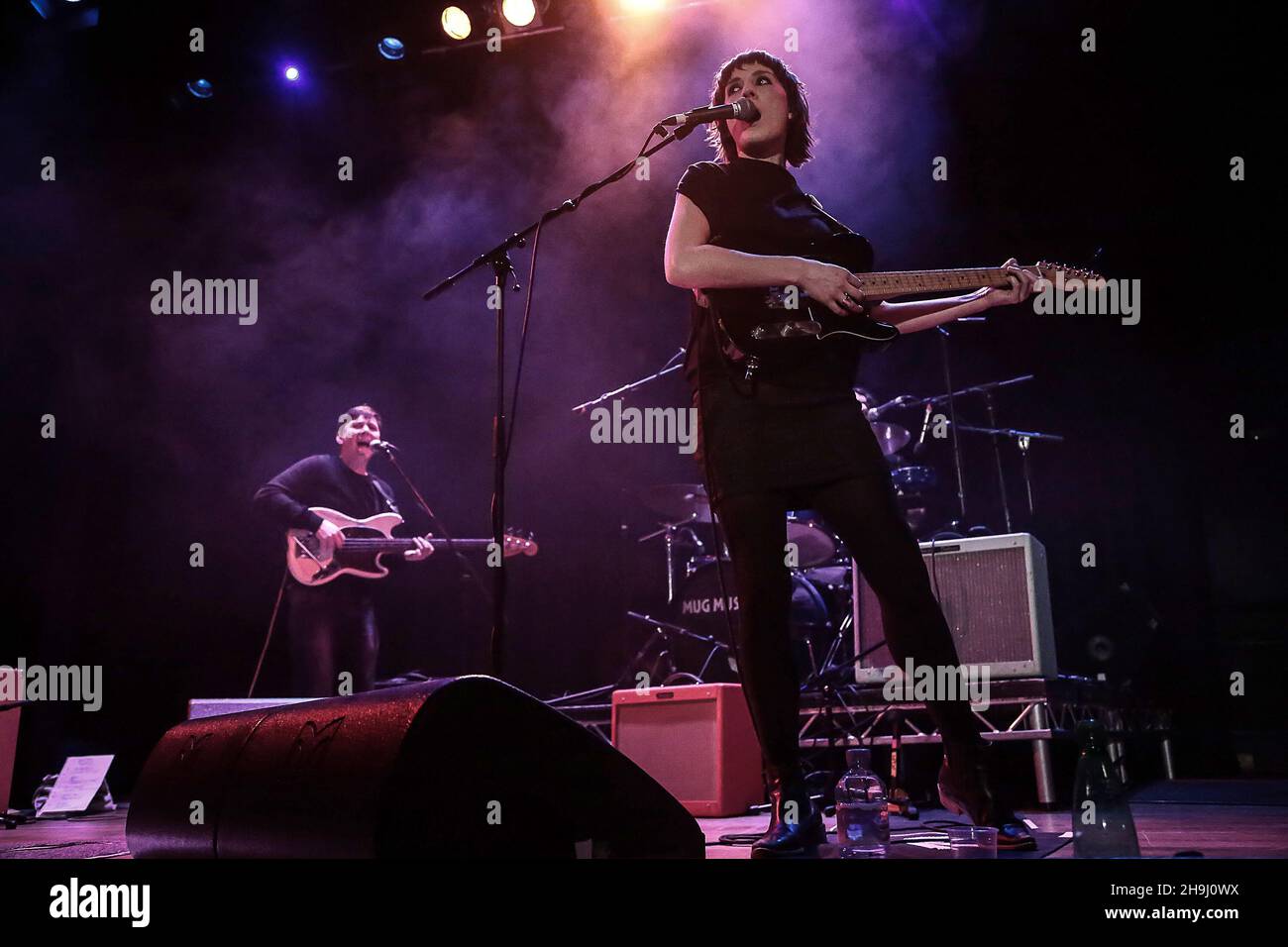 Cate le Bon and her band live on stage at the Islington Assembly Hall ...