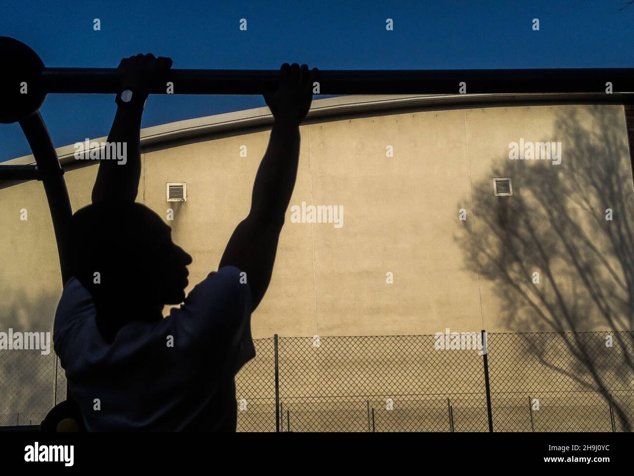 Scenes from a Parkour park in London, part of an initiative organised by Sport England called ...