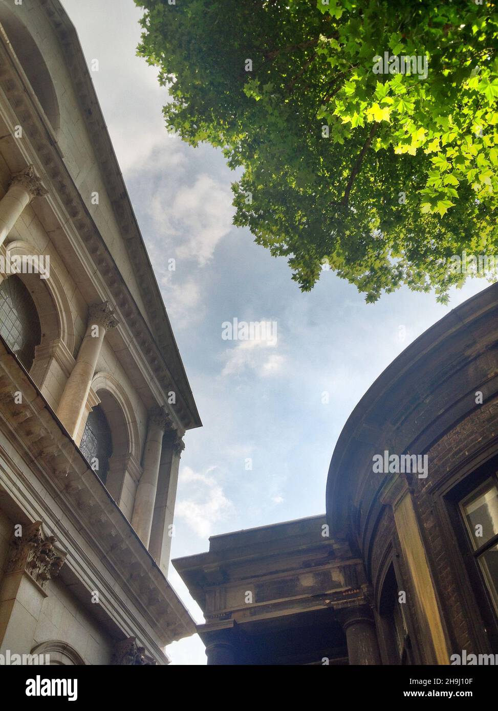 Detail of St George's church in Bloomsbury, one of Nicholas Hawksmoor's ...