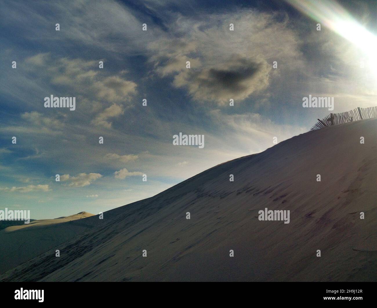 The giant Pilat sand dune in Bordeaux (part of a series of images taken and processed on the ...