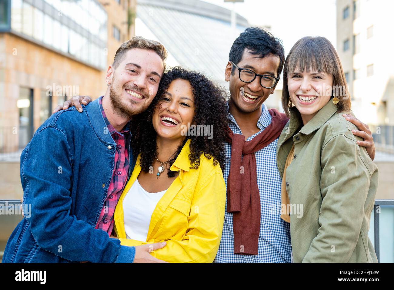 Cheerful smiling happy best friends having great time, happy group of ...