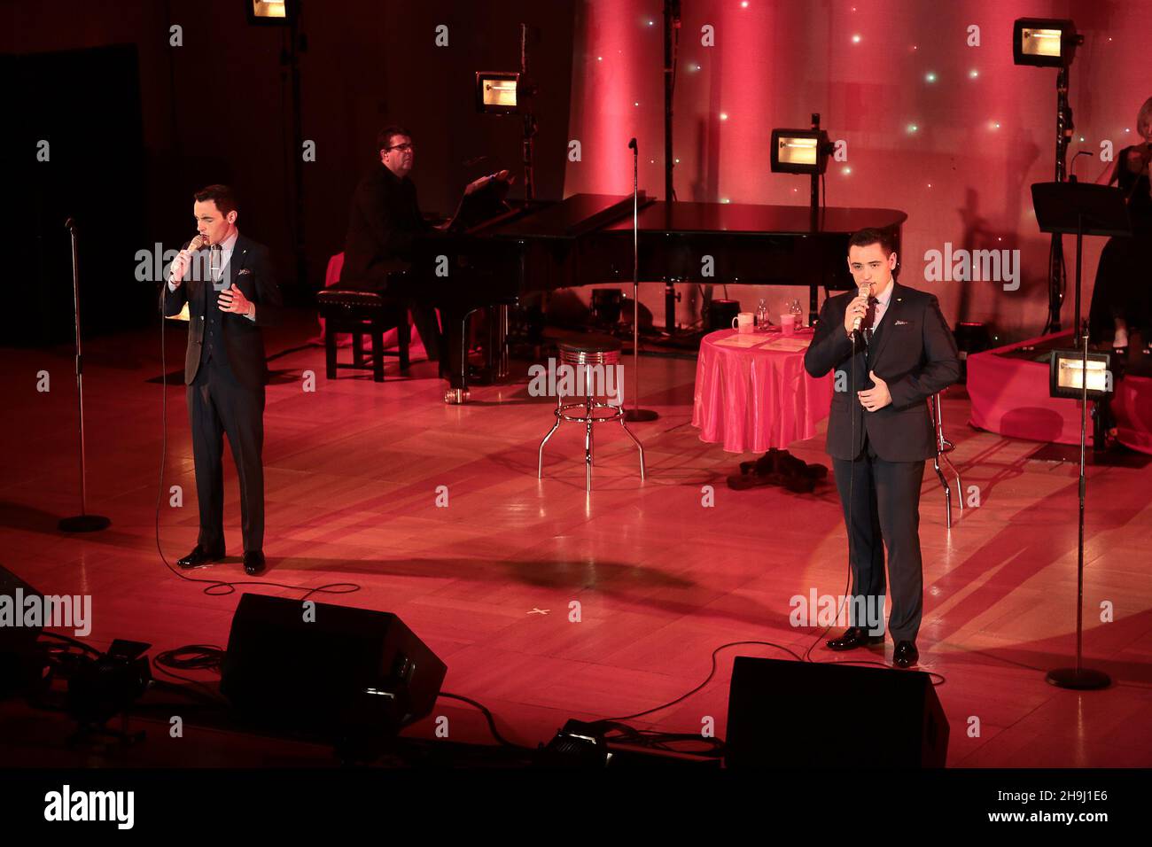 Richard and Adam Johnson performing live on stage at Cadogan Hall ...