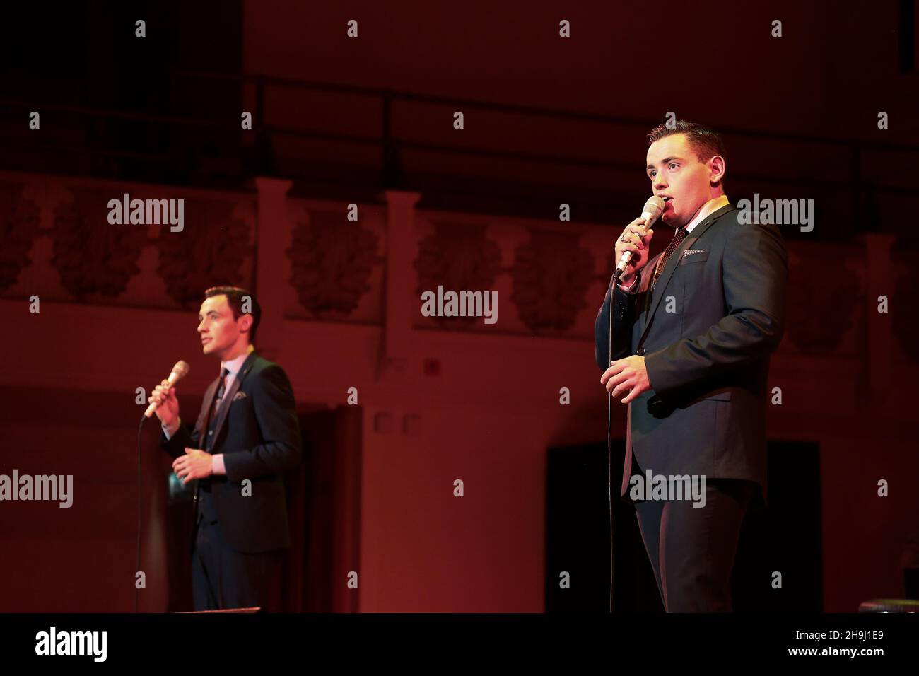 Richard and Adam Johnson performing live on stage at Cadogan Hall ...