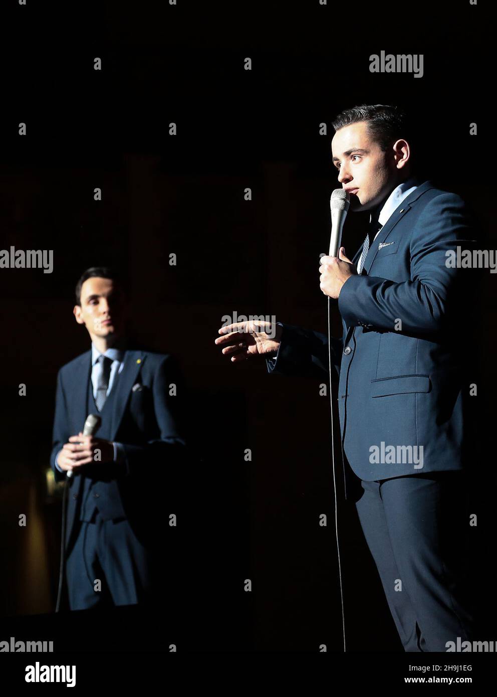 Richard and Adam Johnson performing live on stage at Cadogan Hall ...