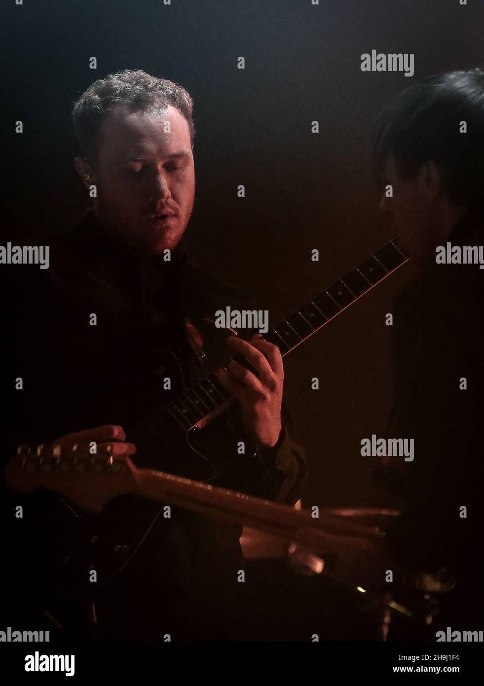 Jack Steadman and Jamie MacColl of Bombay Bicycle Club live on stage at ...