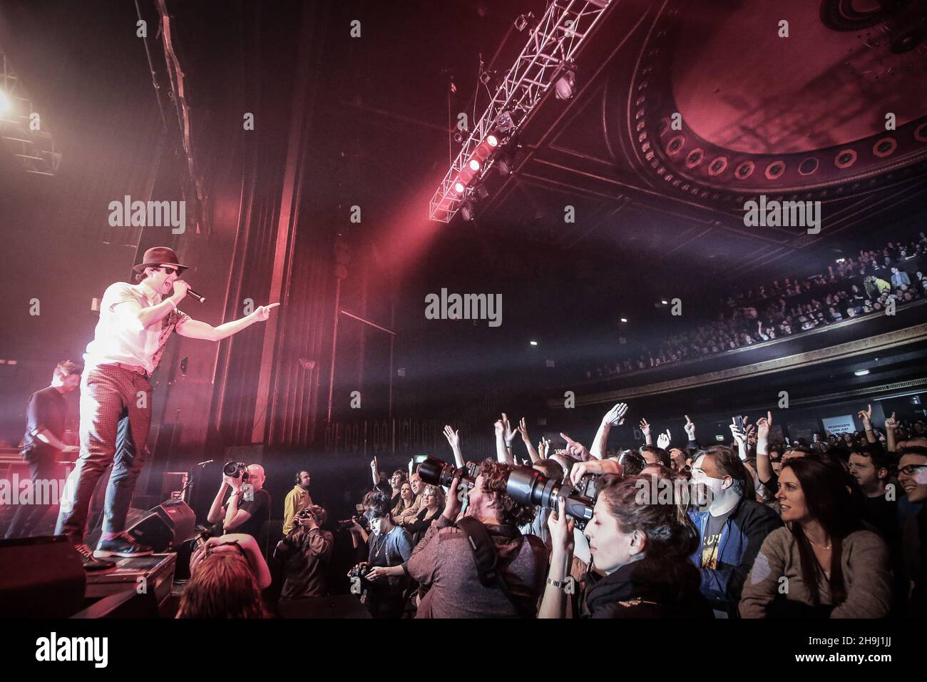 Paul Smith of Maximo Park live on stage at The Forum in London Stock ...