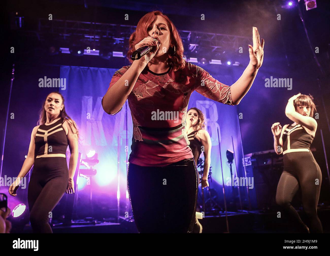 Katy B live on stage at KOKO in London Stock Photo - Alamy