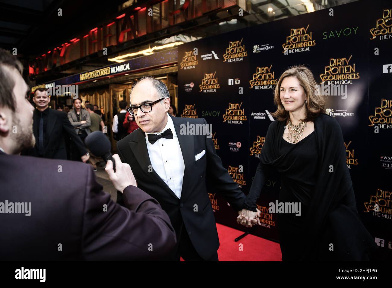 Jeffrey Lane on the red carpet at the opening night of Dirty Rotten ...