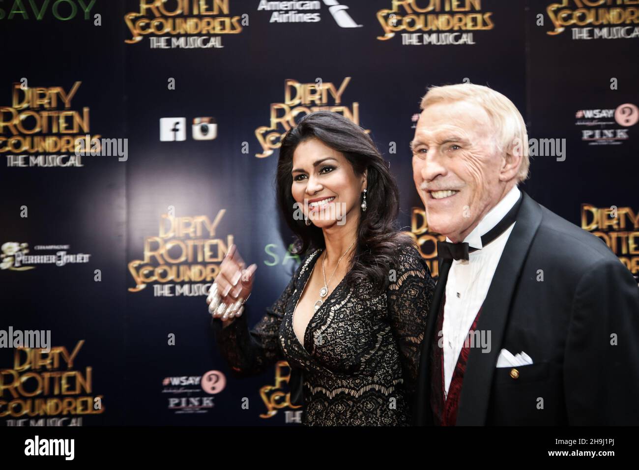Sir Bruce Forsyth and his wife on the red carpet at the opening night ...