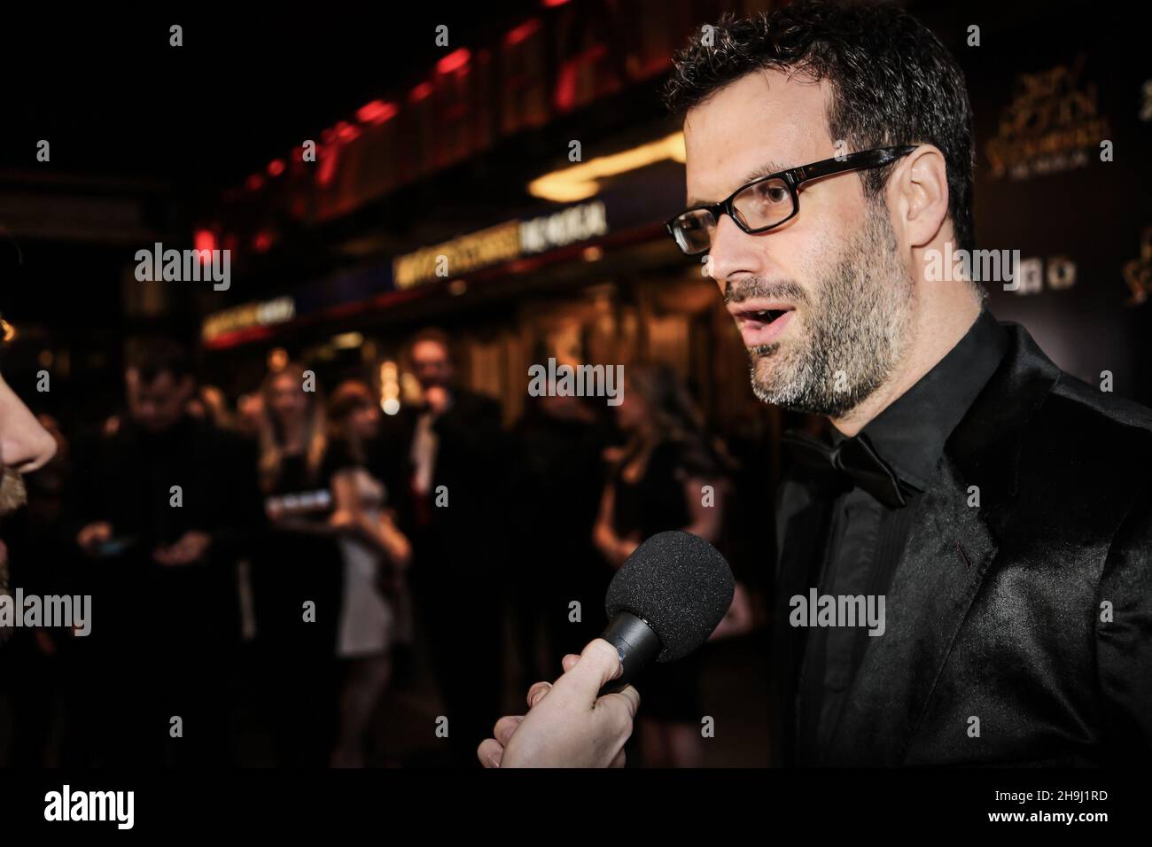 Marcus Brigstock on the red carpet at the opening night of Dirty Rotten ...