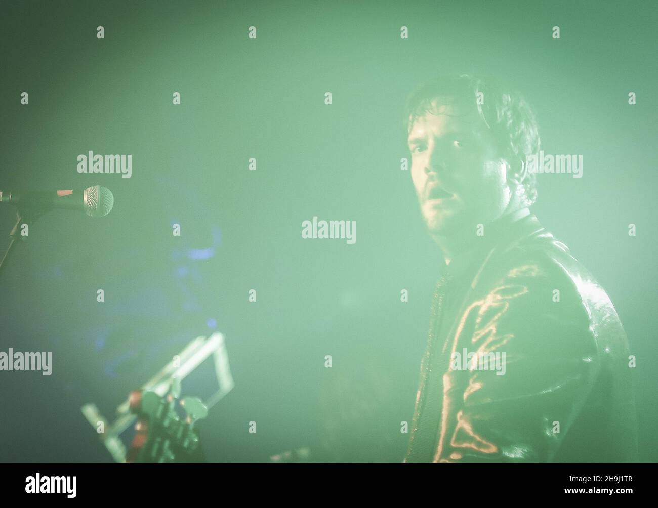 Jamie Reynolds of The Klaxons performing live on stage at the Hackney ...