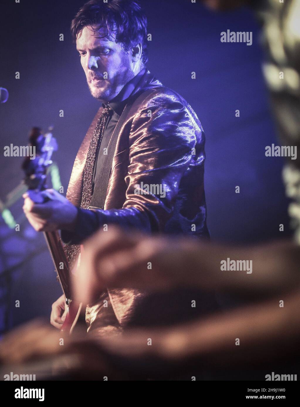 Jamie Reynolds of The Klaxons performing live on stage at the Hackney ...