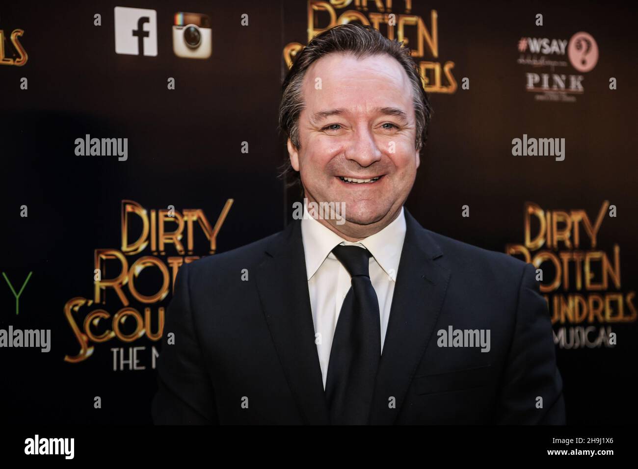 Neil Pearson on the red carpet at the opening night of Dirty Rotten ...