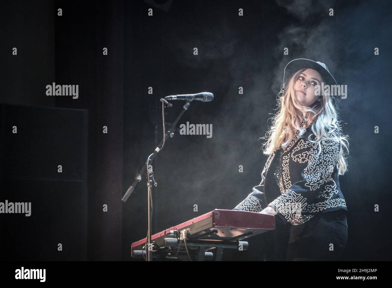 Johanna Soderberg of First Aid Kit performing live on stage at ...
