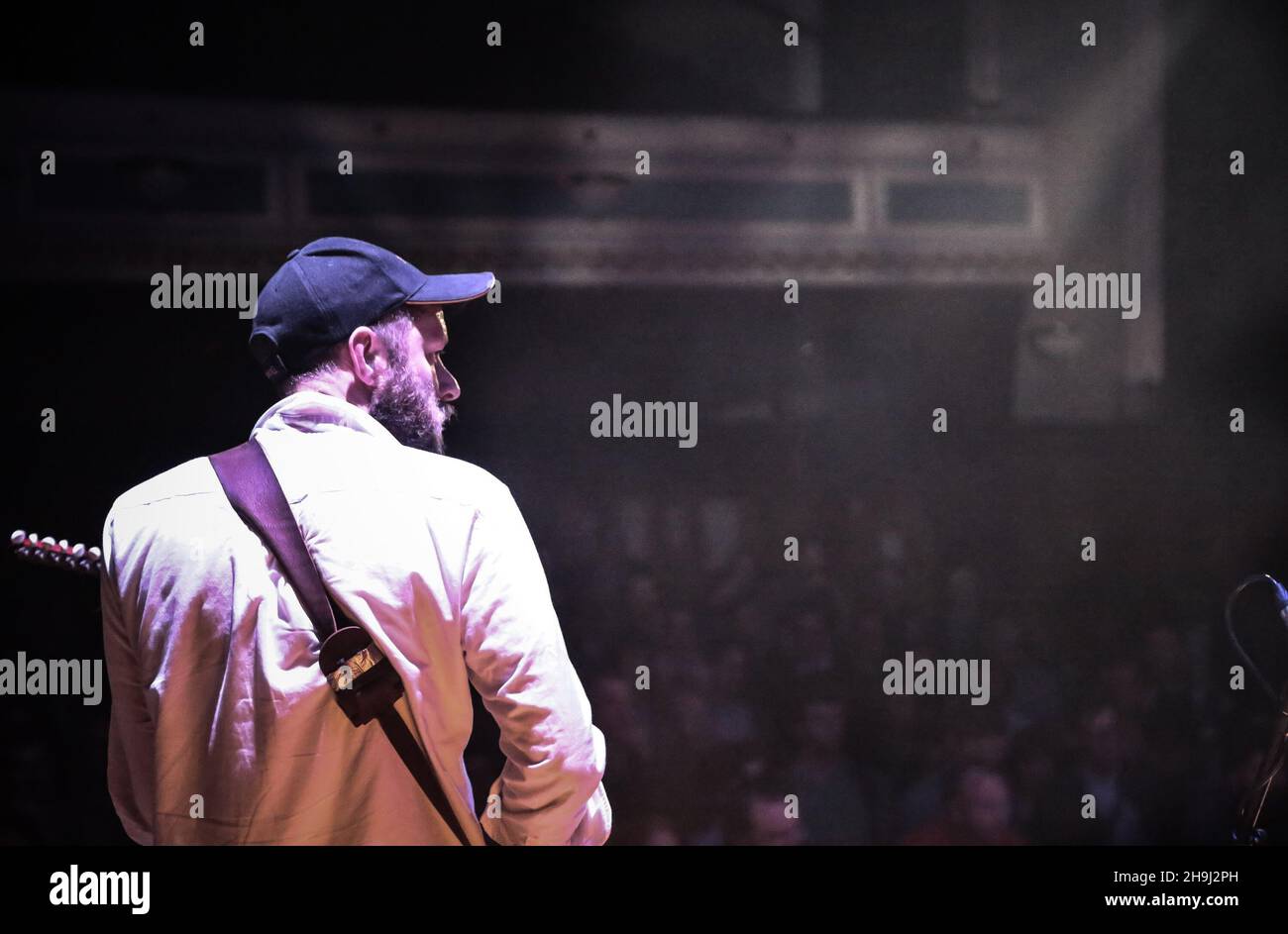 Sam Windett of Archie Bronson Outfit performing live on stage at the ...