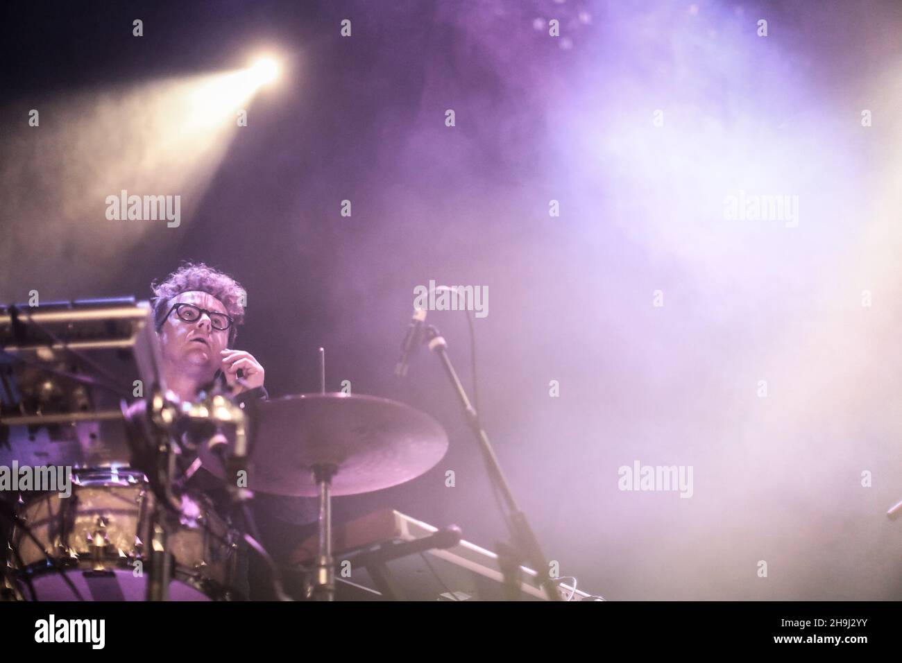 Andy Stark of Baltimore duo Wye Oak live on stage at Islington Assembly ...