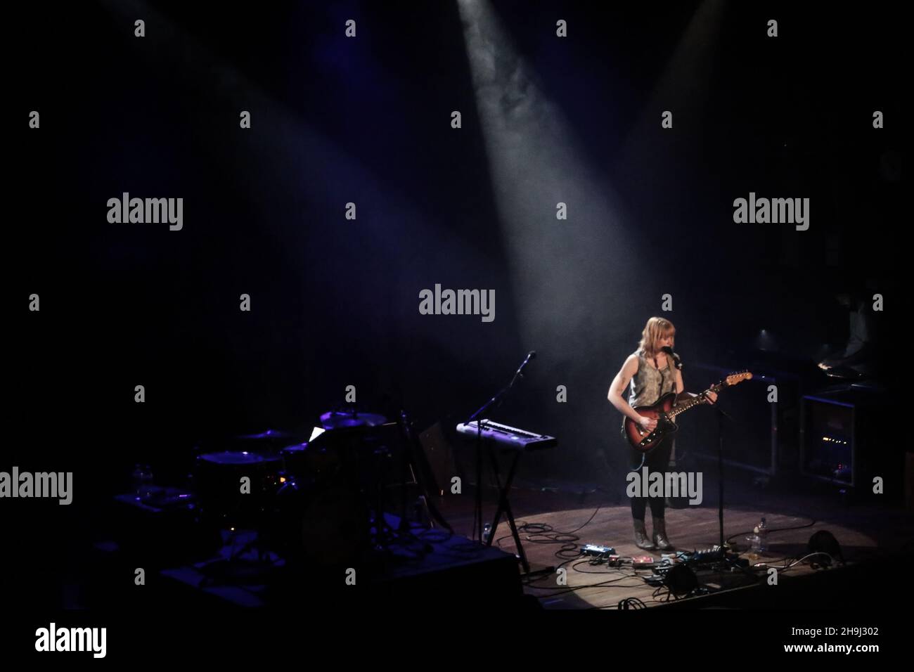 Jenn Wasner of Baltimore duo Wye Oak live on stage at Islington ...