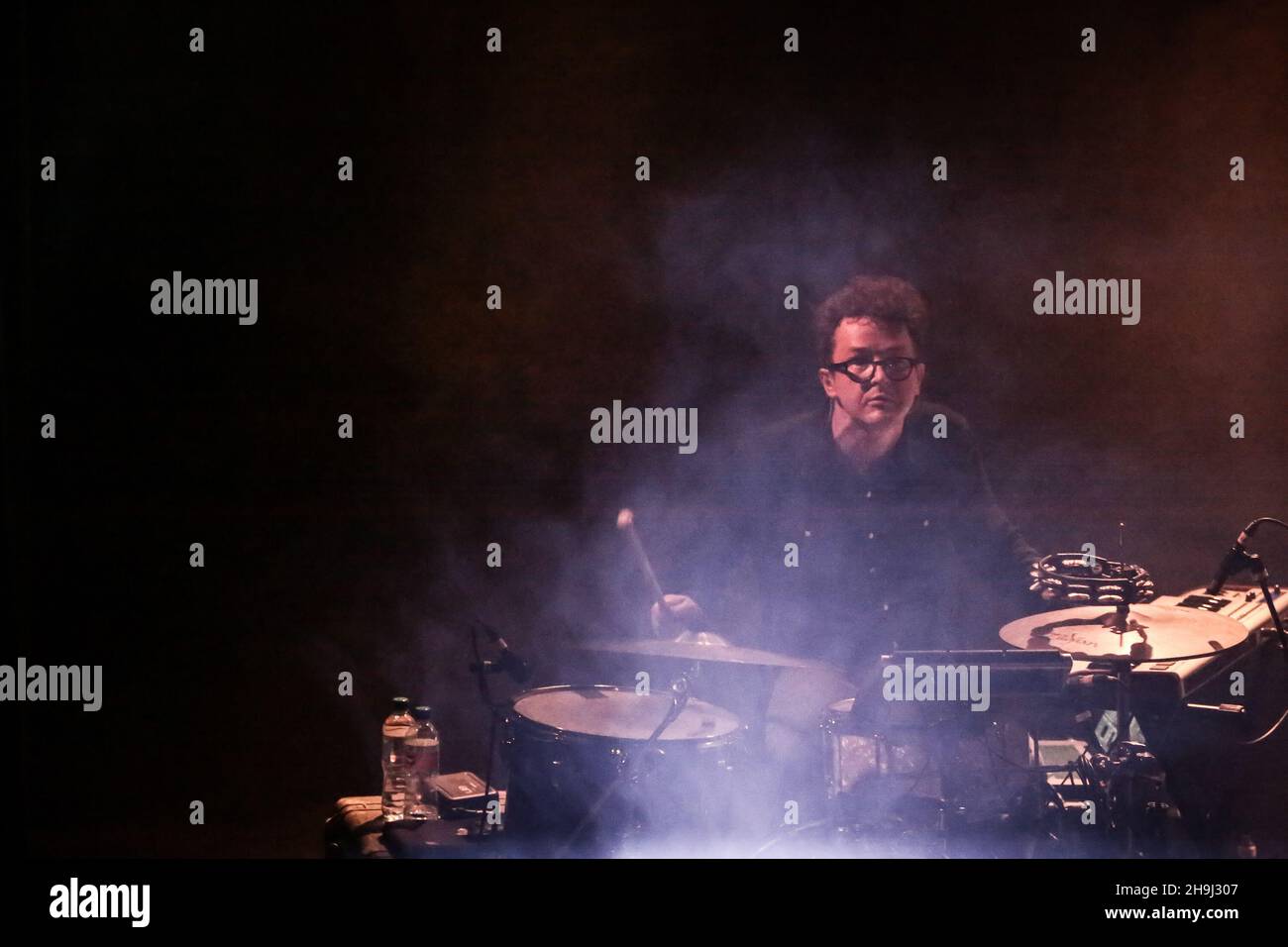 Andy Stark of Baltimore duo Wye Oak live on stage at Islington Assembly ...