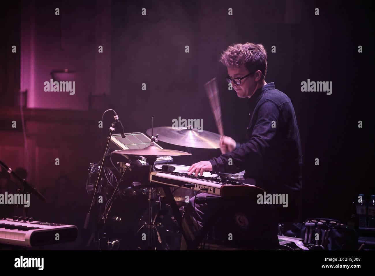 Andy Stark of Baltimore duo Wye Oak live on stage at Islington Assembly ...
